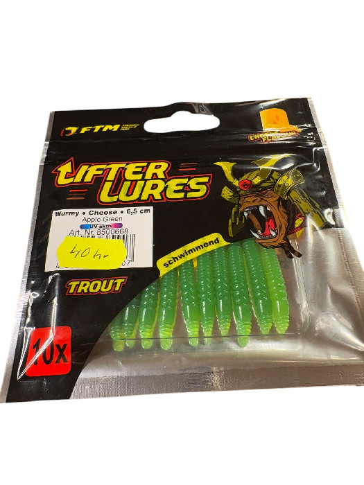 Lifter Lures Wurmy apple green :: Arrild-Fiskesee